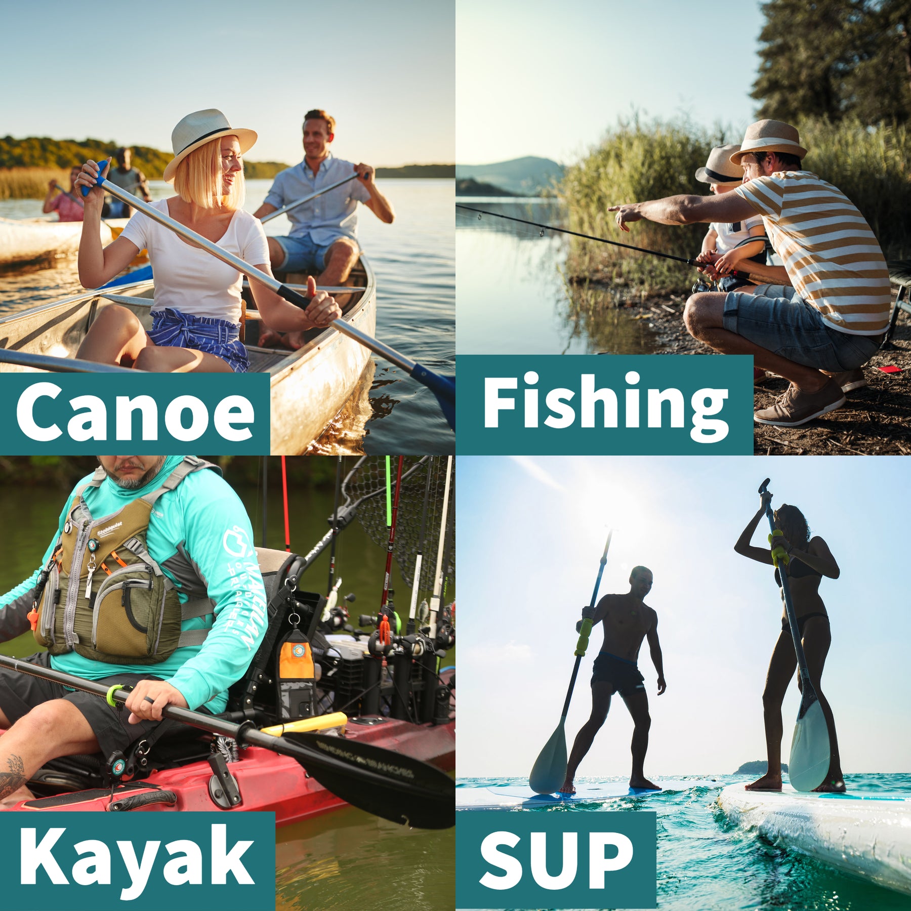 ProGrip Retractable Kayak Paddle Leash Tether for Fishing Rods, Canoe ...